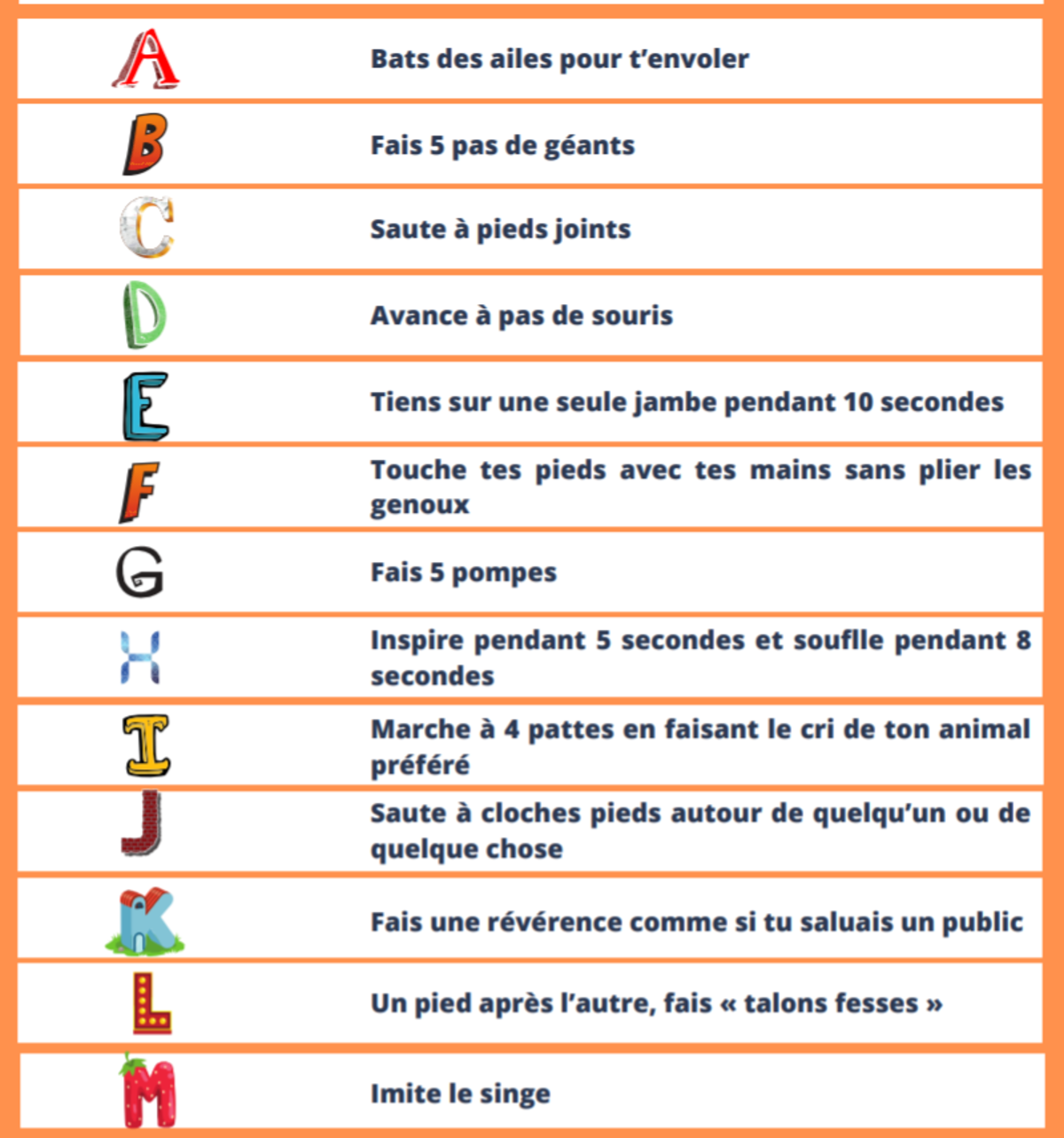 L'alphabet sportif - StreetSmart Play
